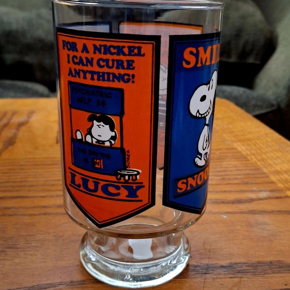 Vintage | Dining | Rare Vintage Large Snoopy Glass | Poshmark